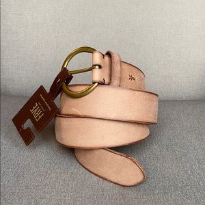 Frye | Accessories | Frye Round Buckle Flat Leather Belt Tan | Poshmark